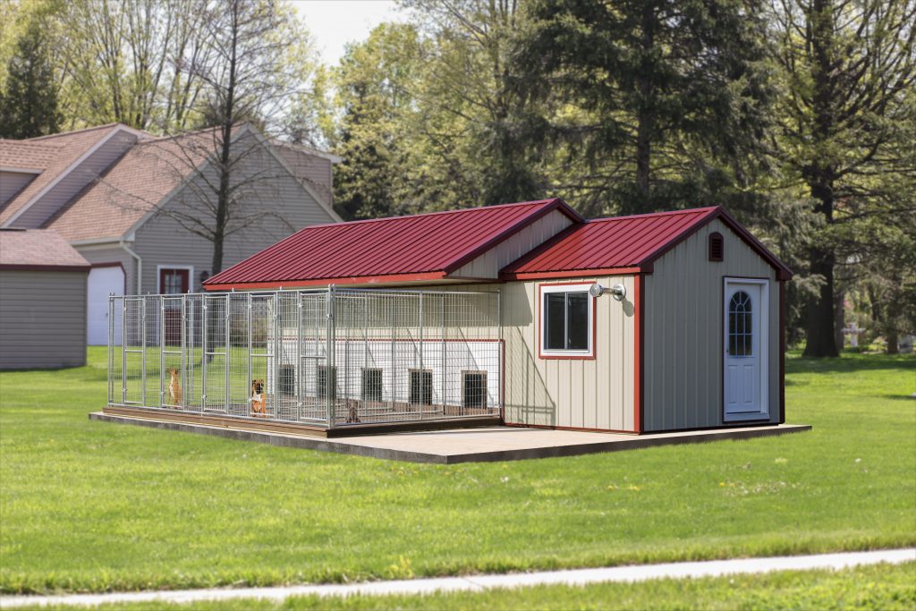 Commercial Dog Kennel | 20x28 5-Dog Indoor Outdoor Housing | Horizon ...