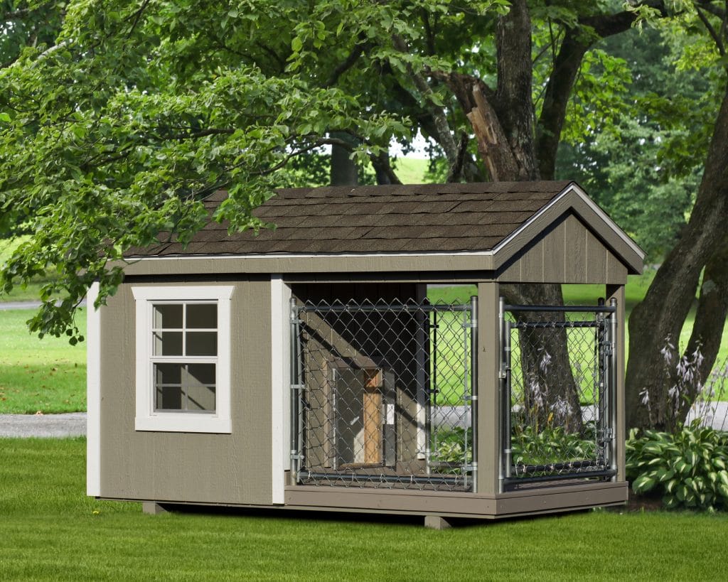 4x8 Insulated Kennel | Insulated Dog Cabin with Run