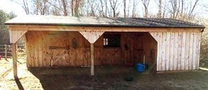 Barn Overhang | Lean to Barn | Horse Lean To - Shed Rows w/ Overhangs ...
