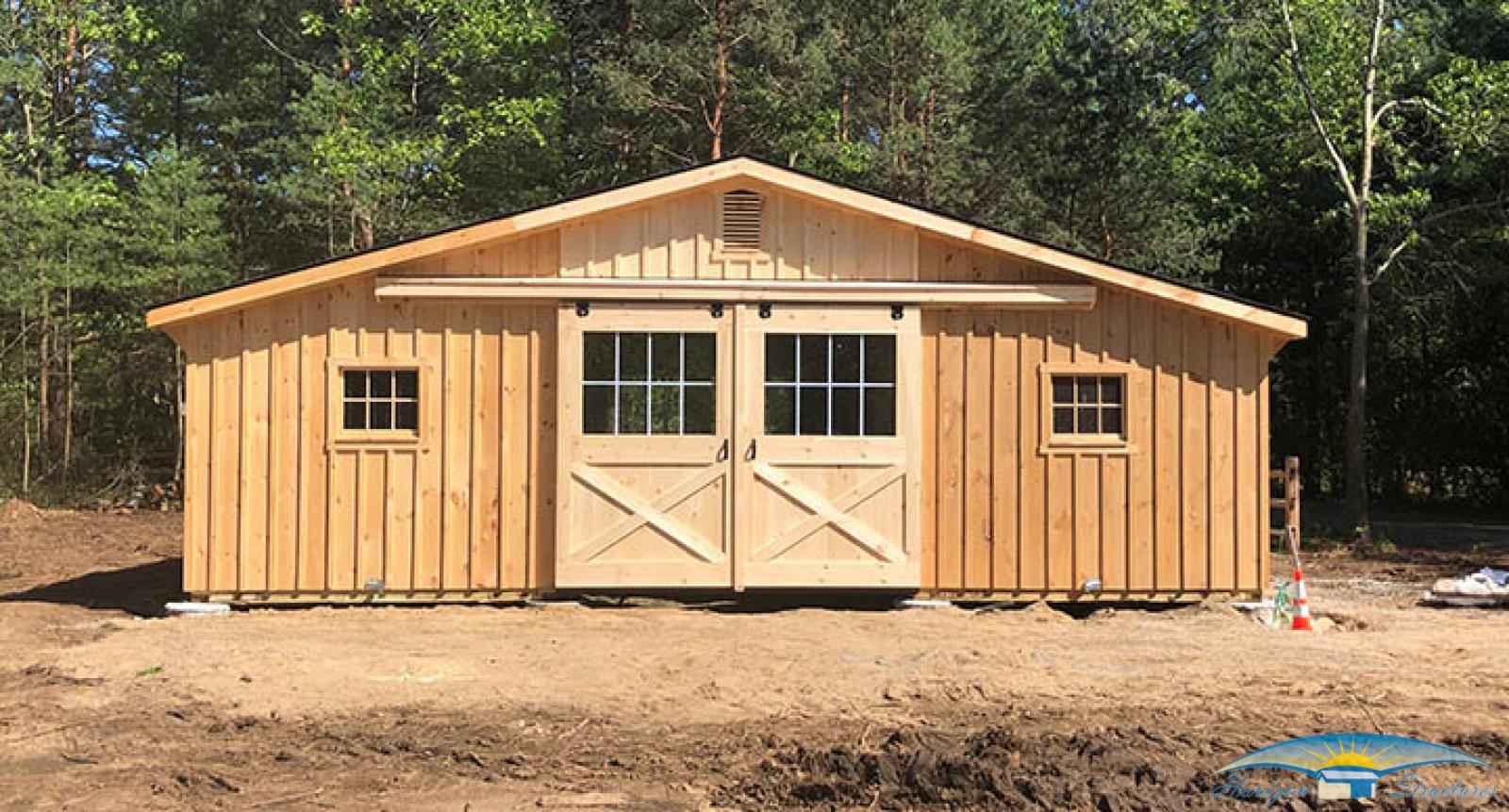 Prefabricated Modular Horse Barns | Single-Story Barn | Low Profile ...