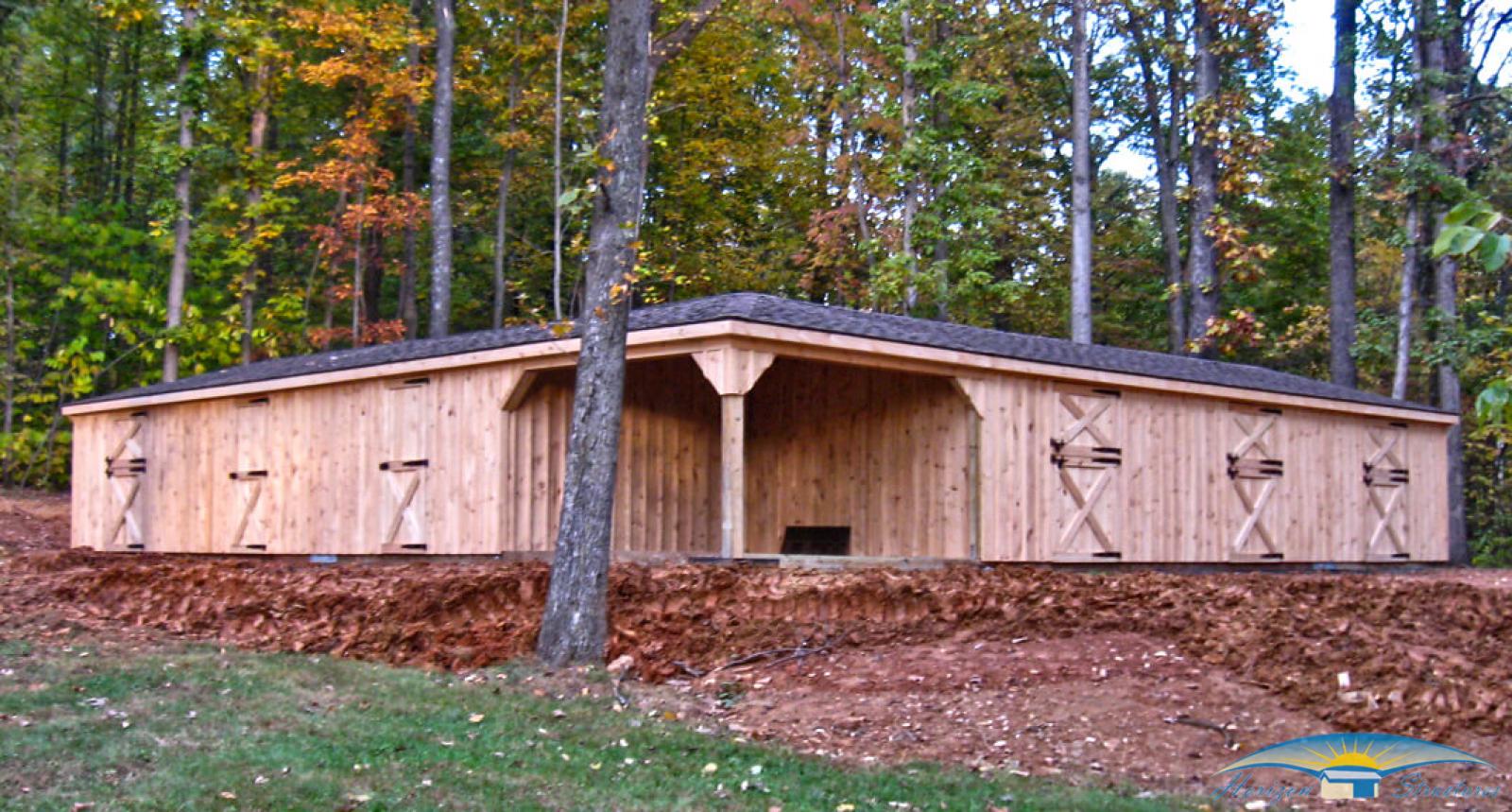 L Shaped Barns Horizon Structures HORSE BARN L SHAPE Modular Barns