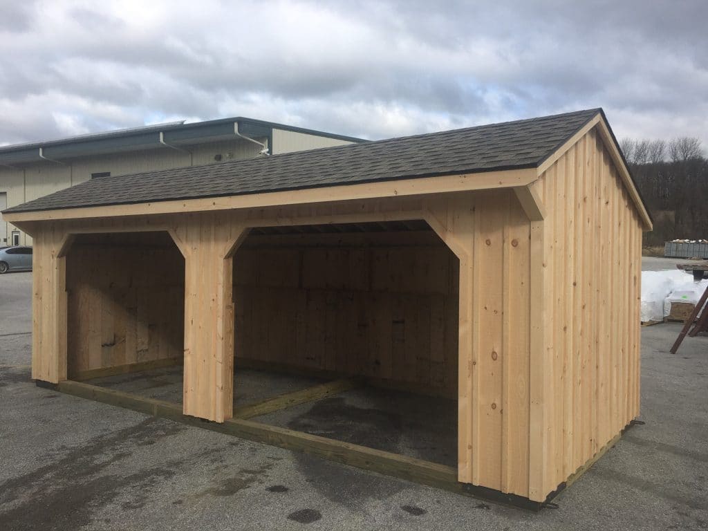 10x24 Run-In Shed - $6,985 - Weatherwood Shingles | Horizon Structures