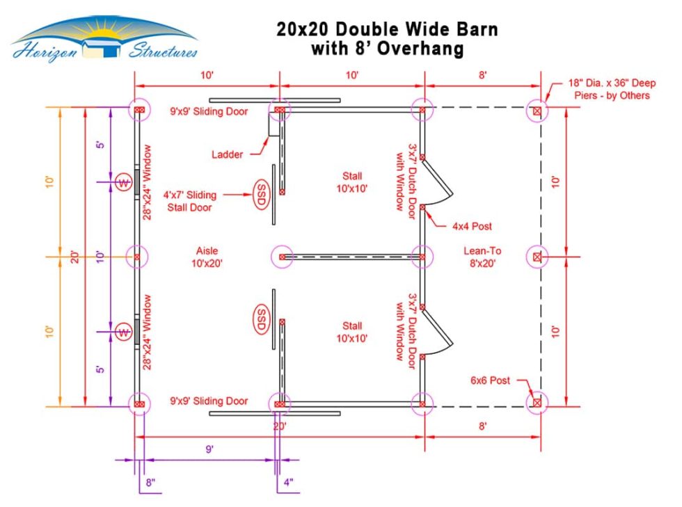 The Advantages of a Horse Stable with a Double Wide Layout