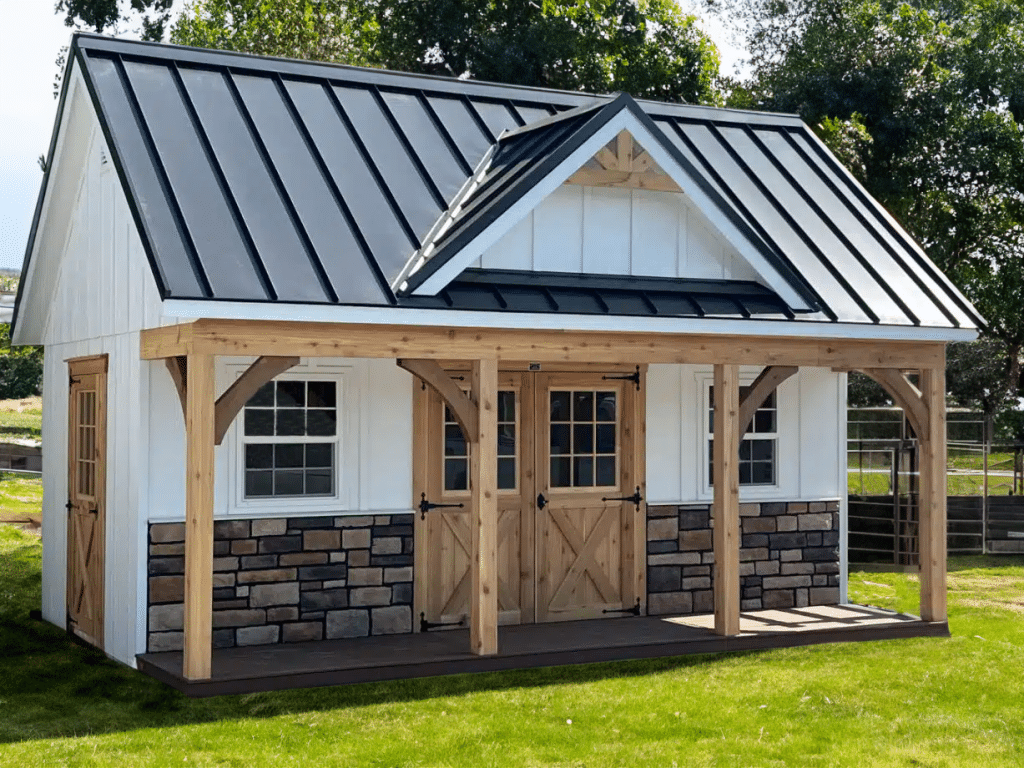 14x20 Elite Storage Barn - Black Metal Roof - Located in Atglen, PA ...