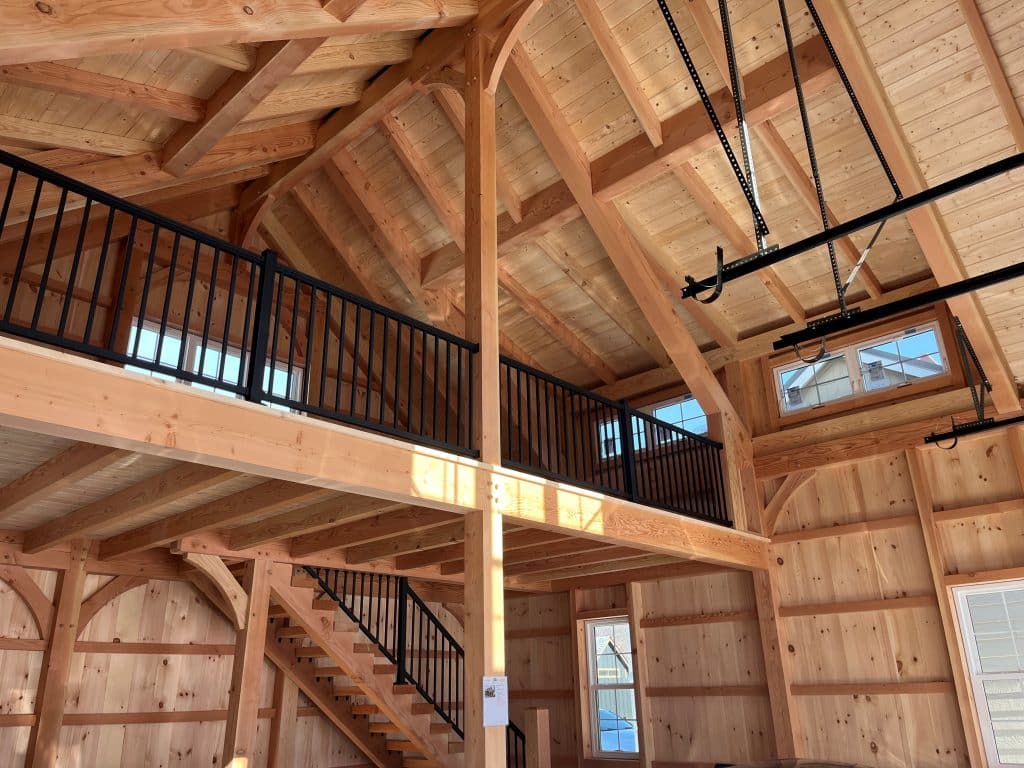 Timber Frame Garage 28x28 | Prebuilt Lofted Wood Garage | Horizon ...