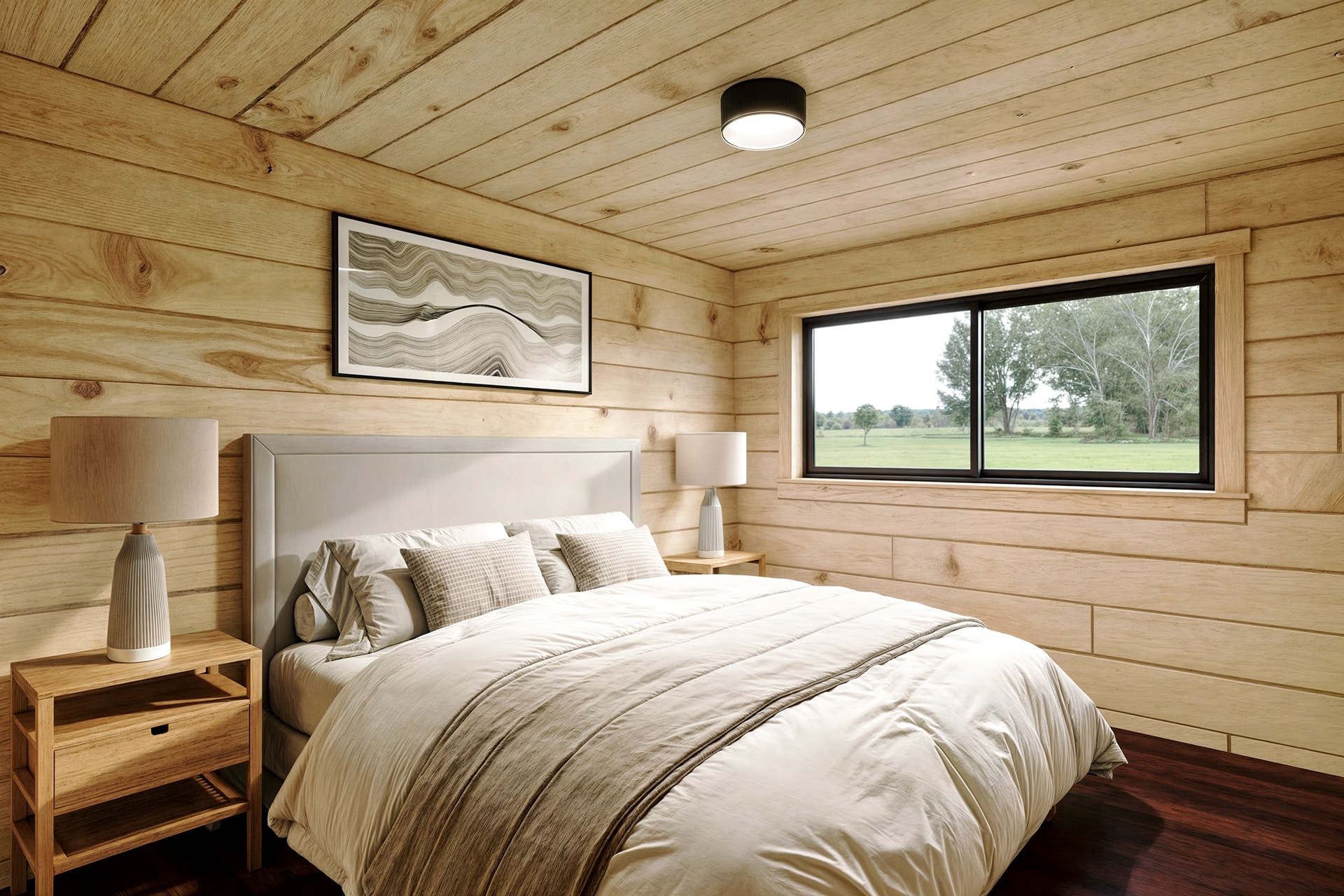 Natural Pine Interior for Your Barn - Pine Board Rooms