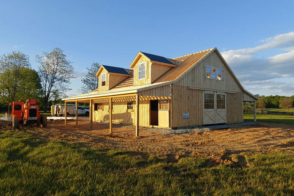 Center Aisle Horse Barns | Prefab Barns for Sale | Horizon Structures