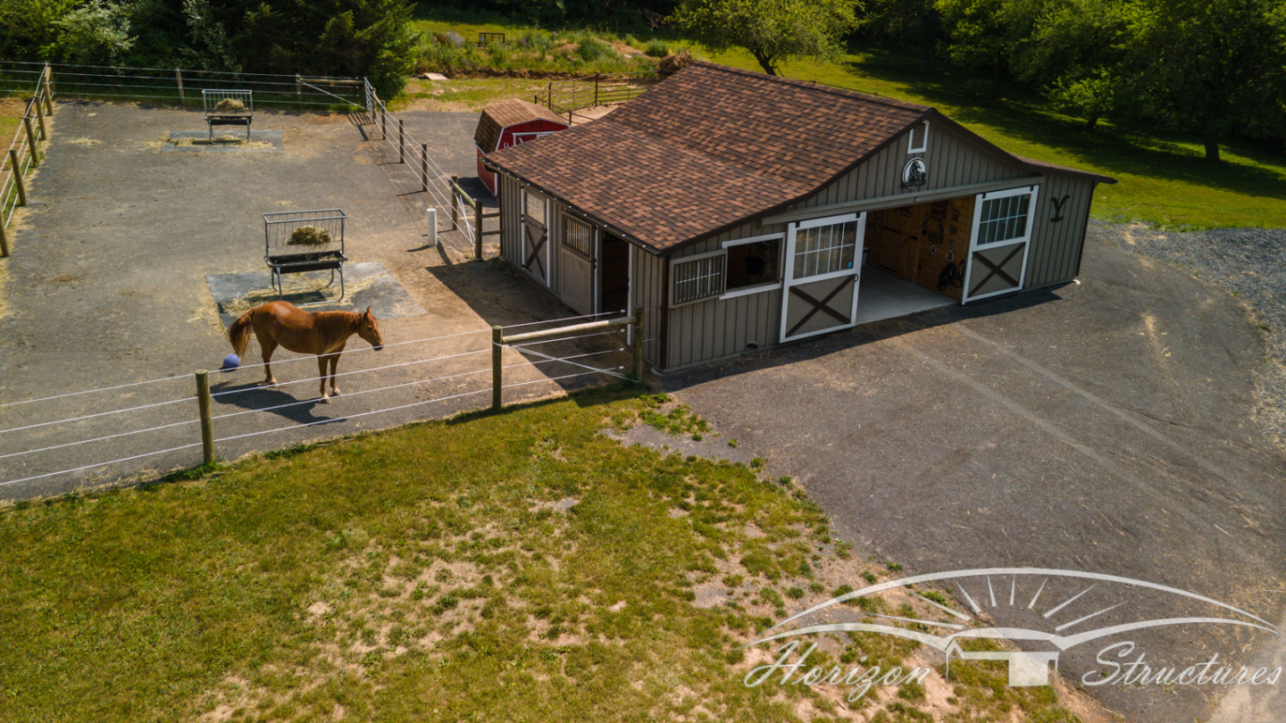L Shaped Barns Horizon Structures HORSE BARN L SHAPE Modular Barns